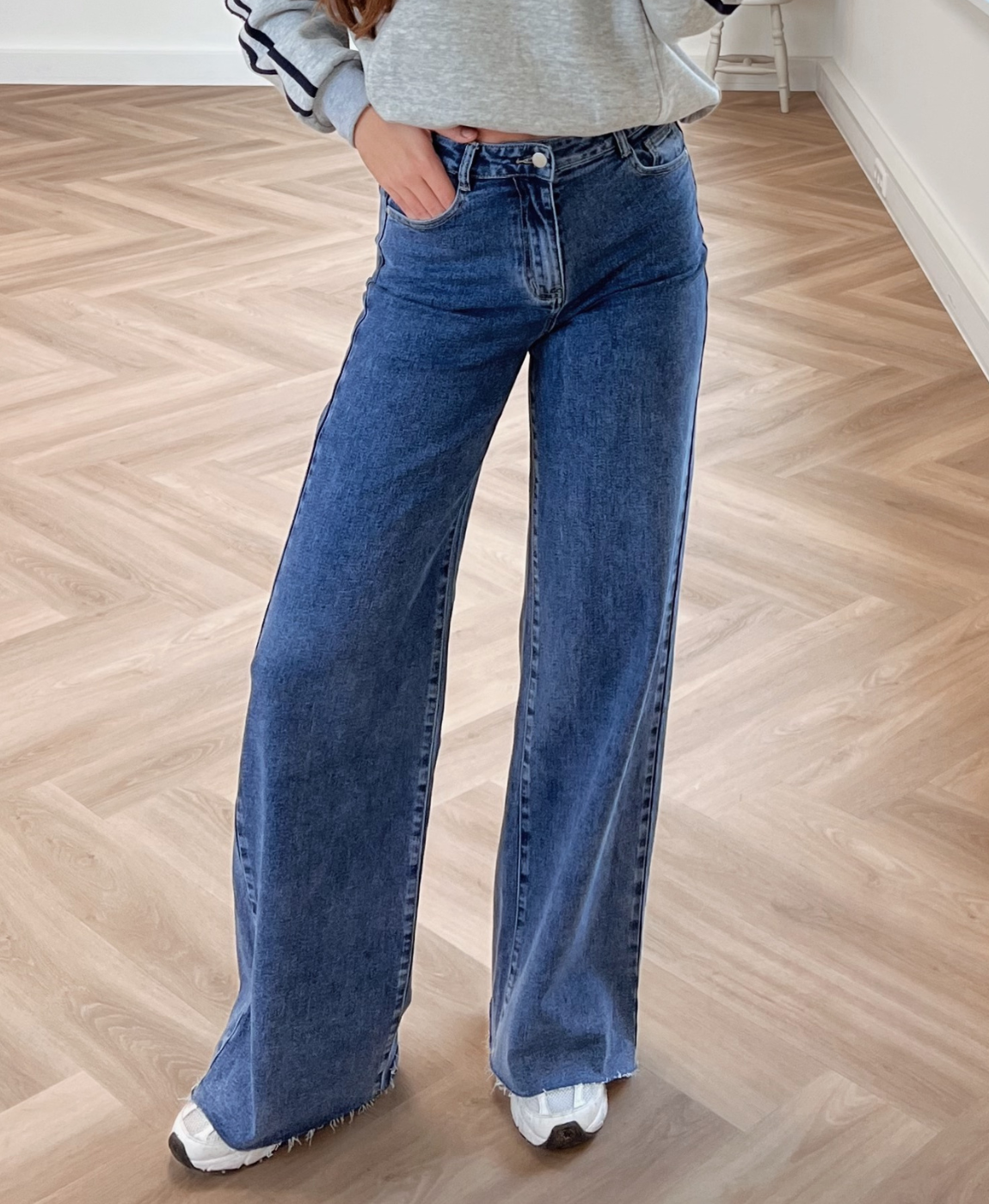 Sassy Super Wide Leg Jeans | Dark blue | Tall | De perfecte ...